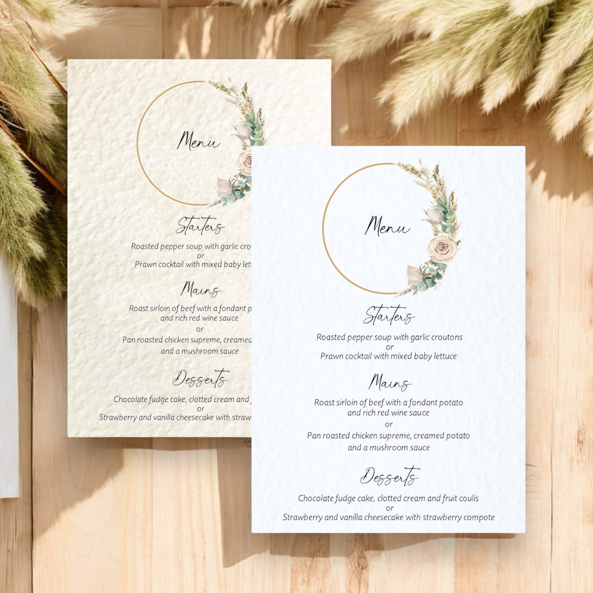 FREYA Menu – Occasions by Rebecca Ltd