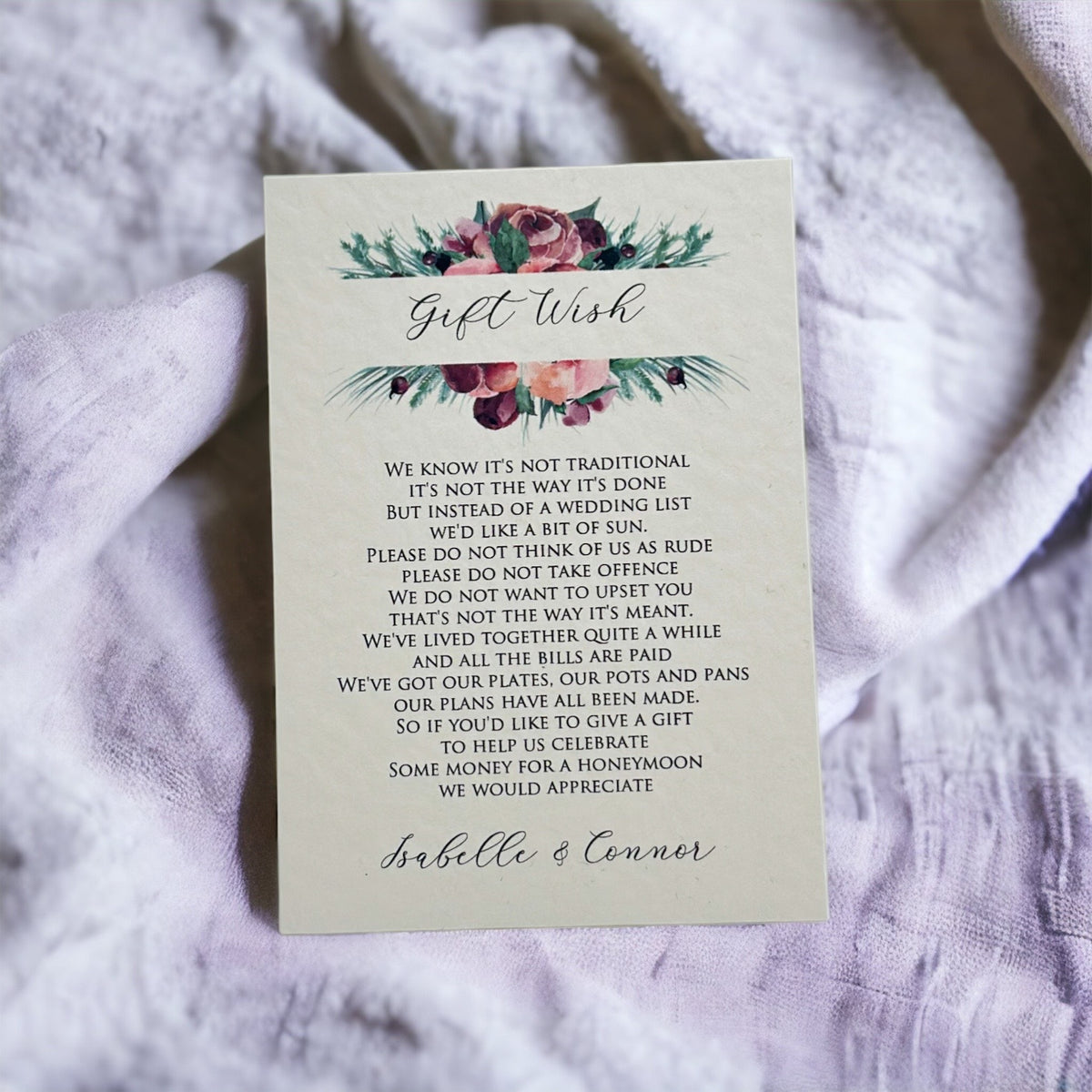 ISABELLE Gift Poem Card – Occasions by Rebecca Ltd