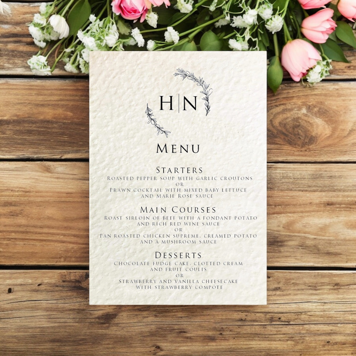 HEATHER Menu – Occasions by Rebecca Ltd