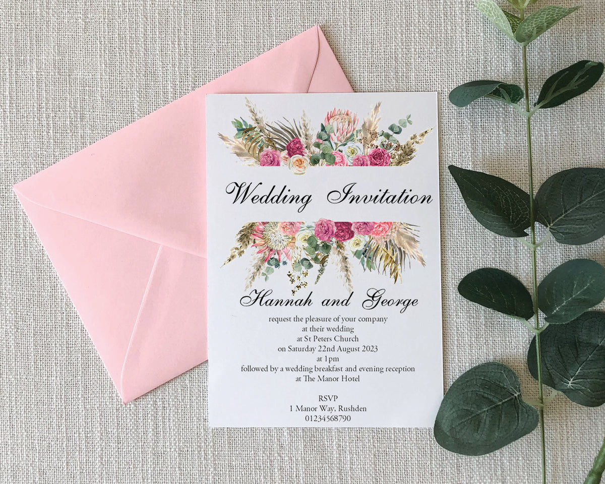 Boho Frame Wedding Invitations – Occasions by Rebecca Ltd