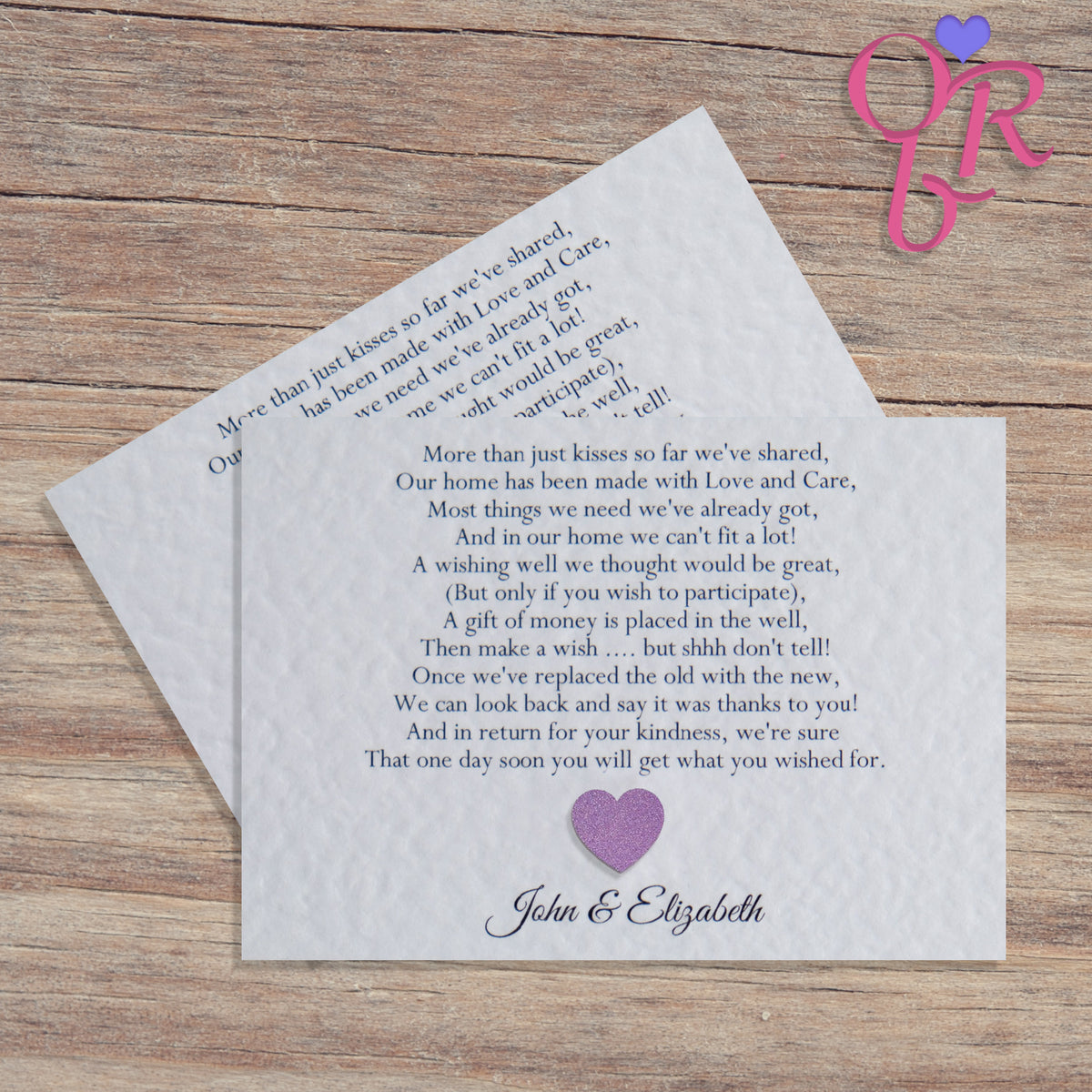 MILLIE Gift Poem Cards - Glitter – Occasions by Rebecca Ltd